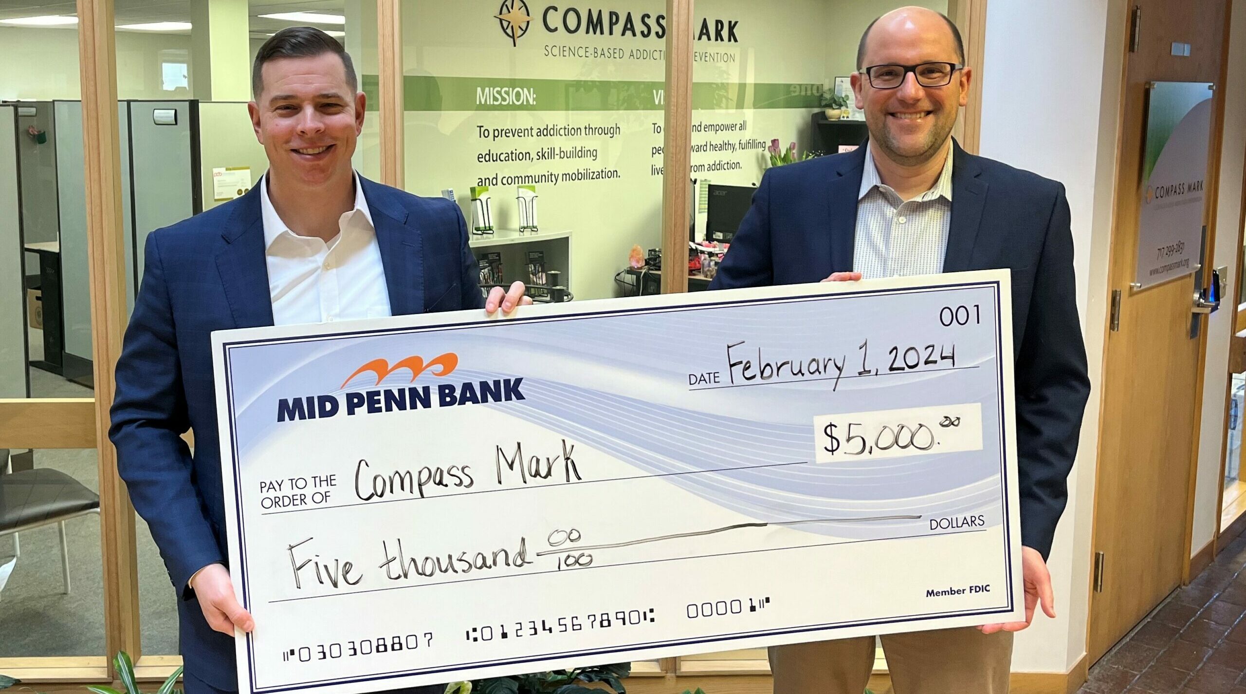 Our Generous Partners Support Addiction Prevention - Compass Mark